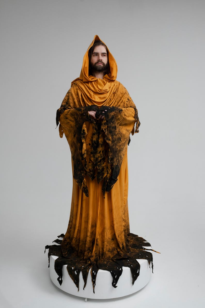 Hastur Hoded Cloak, Tattered Yellow King Inspire, Mythic Ritual Robe ...