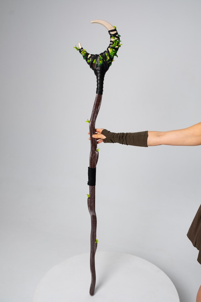 Crescent Moon Staff — Magical Stick Cosplay, Wizard, Witchcraft ...