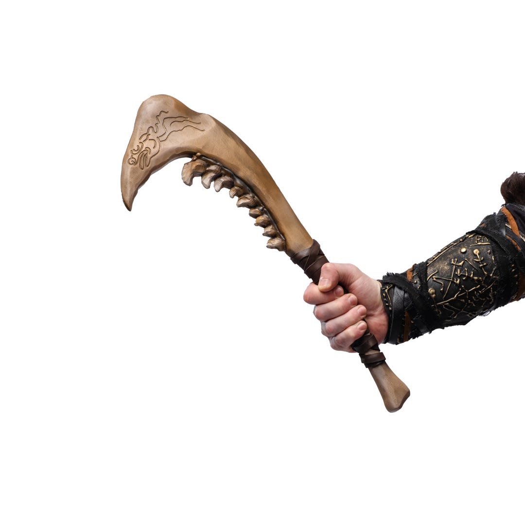 Bone Jawblade Ritual Weapon, Cosplay, Tribal Warriors, Shamans, Dark ...