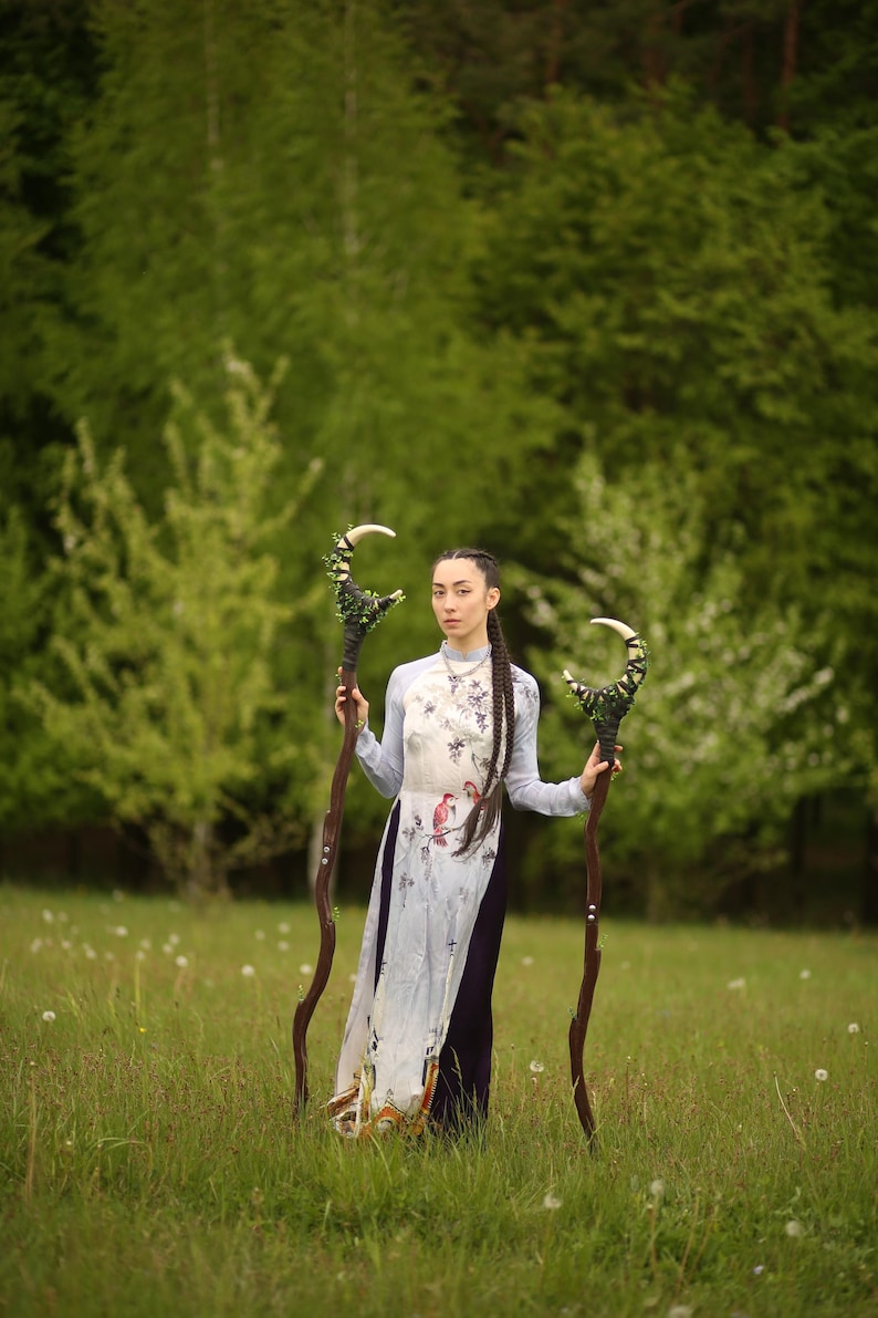 Crescent Moon Staff — Magical Stick Cosplay, Wizard, Witchcraft ...