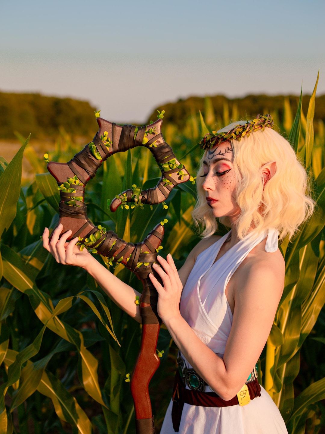 Swamp Druid Staff – Vinebound Forest Staff, Woodland Fantasy Cane ...
