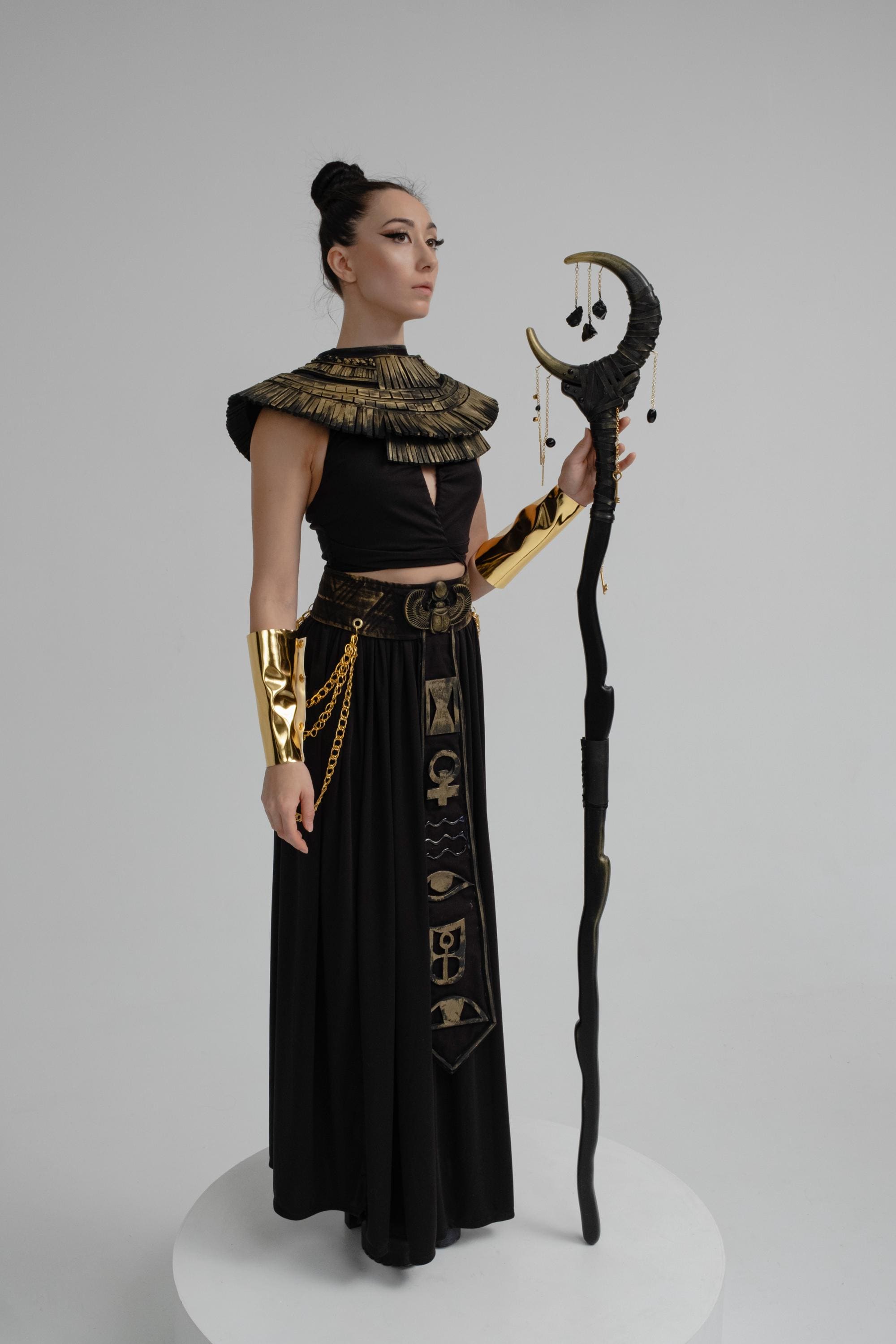 Crescent Moon Staff Hecate Goddess Inspired With Hanging Keys and ...