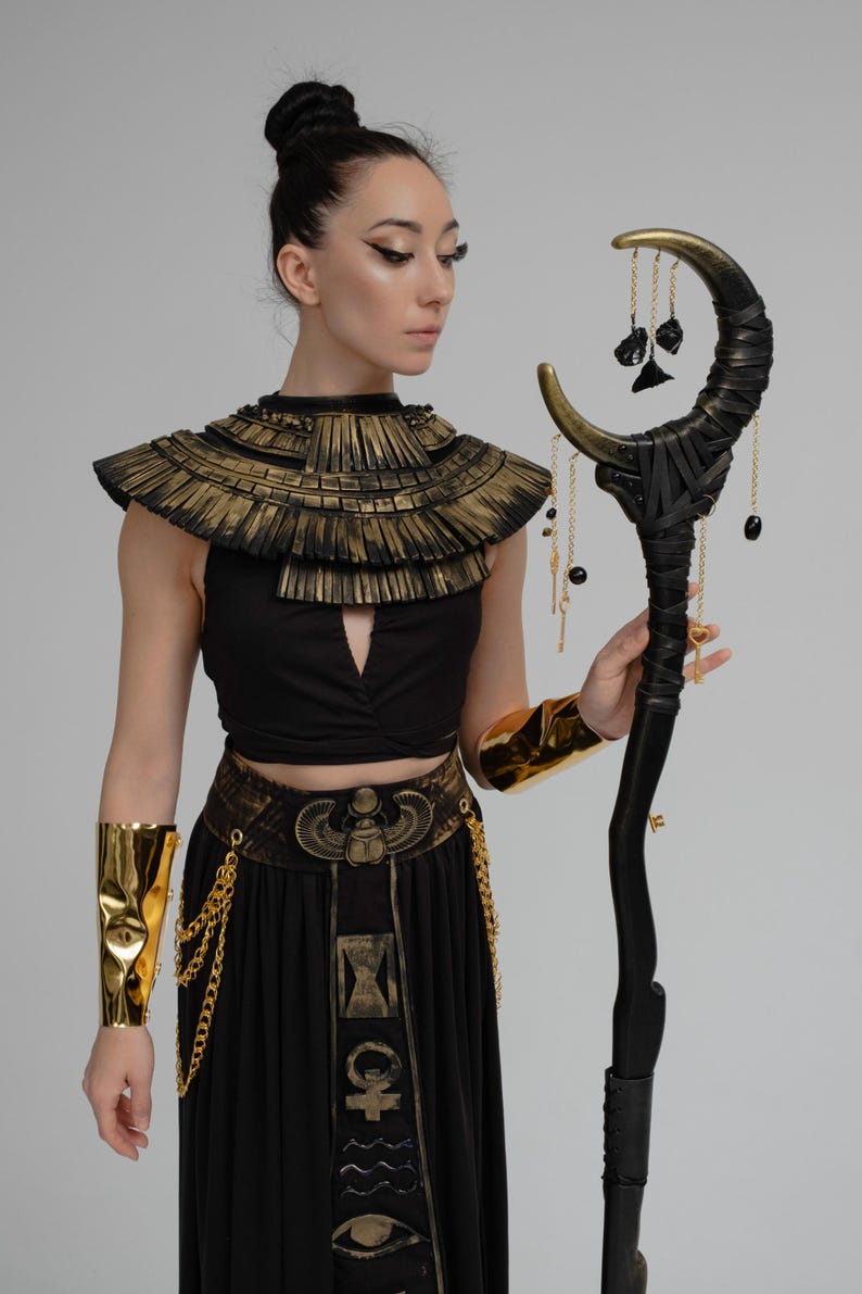 Crescent Moon Staff Hecate Goddess Inspired With Hanging Keys and ...