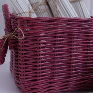 Rectangular Wicker Basket With Handles Eco-friendly Small Wicker Basket ...