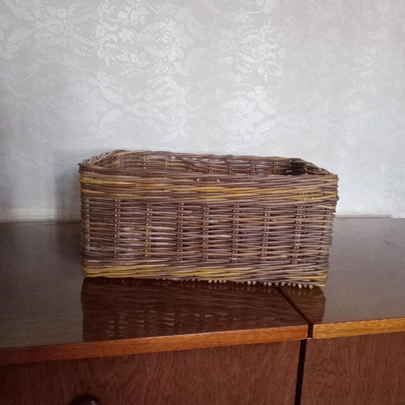 Versatile Rectangular Wicker Basket for Home Organization - Etsy