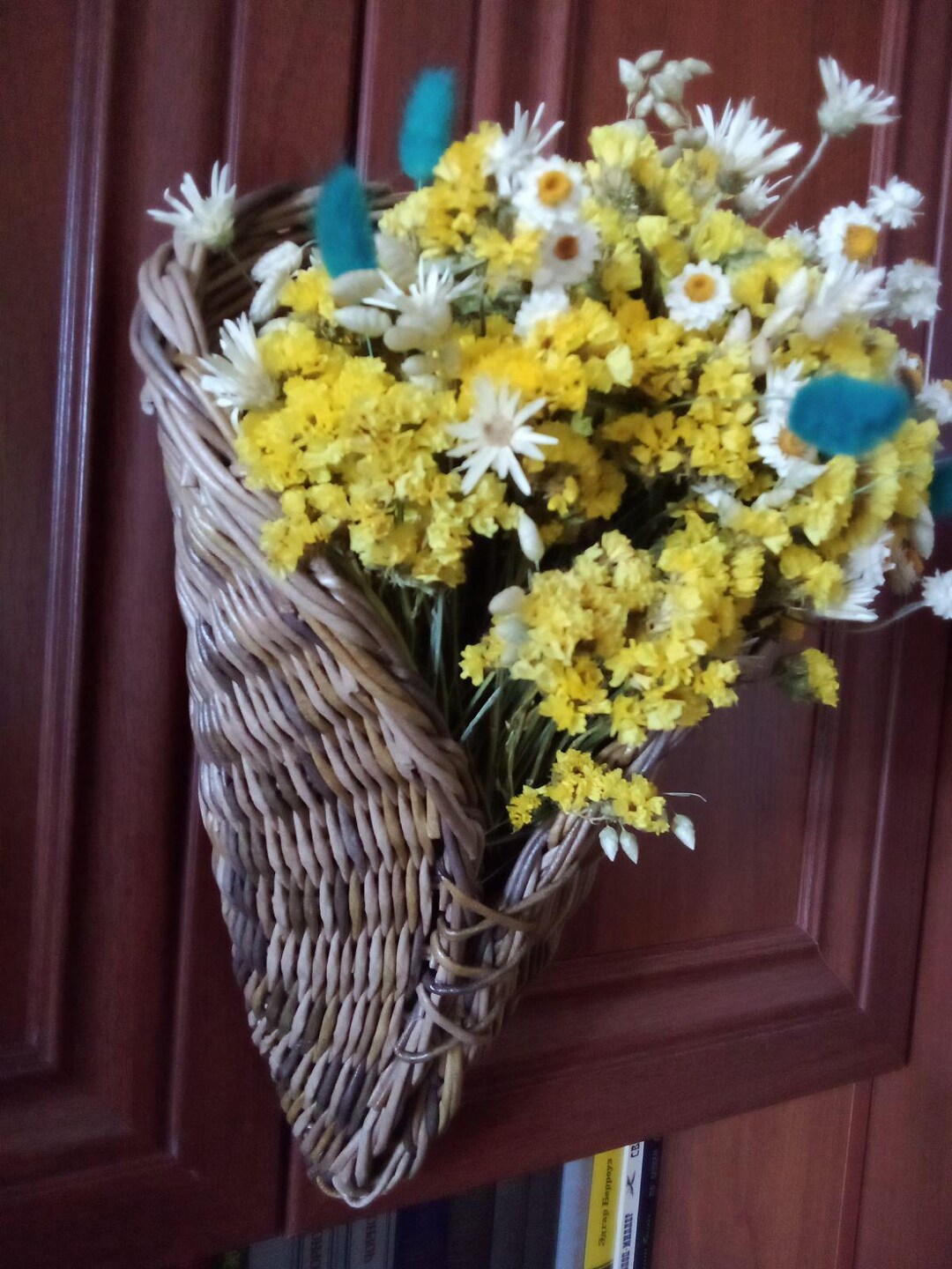 Wicker Wall Hanging Basket Front Door Decor Wicker Door Basket - Etsy