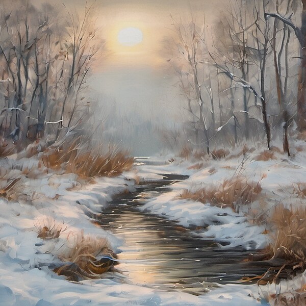 Winter Scene Pictures for Wall - Etsy