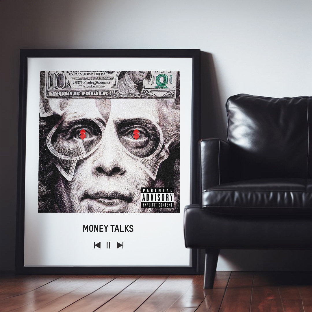 Money Wall Art Rap Print Decor Hip-hop Rapper Dollar Poster - Etsy