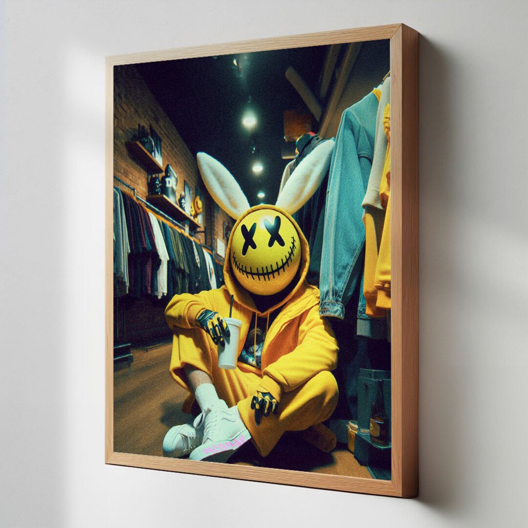 Yellow Hype Beast Wall Art Print Streetwear Poster Decor - Etsy