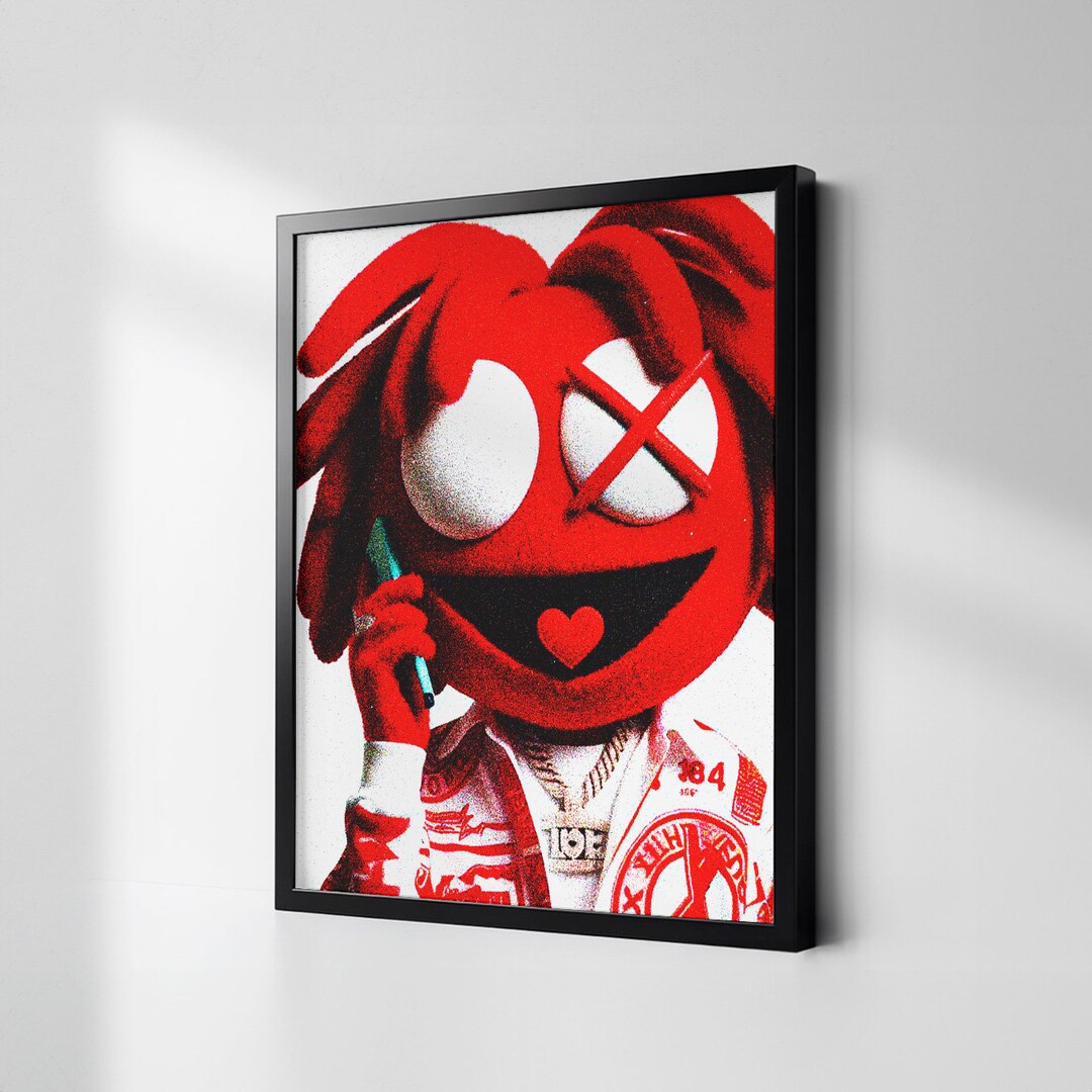 Red Hype Beast Kids Poster, Cool Wall Art Print, Framed Canvas Decor ...