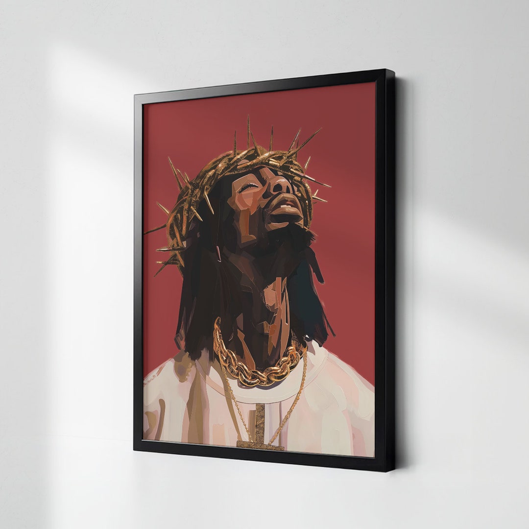 Black Jesus, African American Wall Art, Dreadlock Print, Black Owned ...