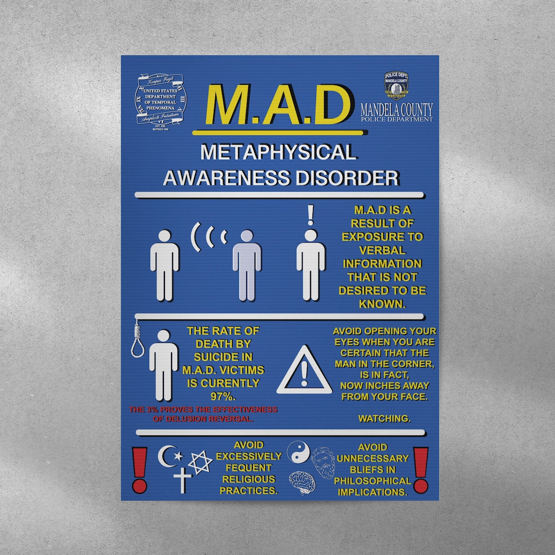 M.A.D Poster (metaphysical Awareness Disorder) Digital Version - Etsy