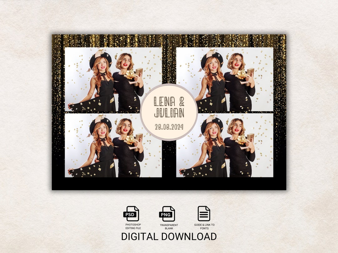 Photo Booth Template, Photo Box Template, Wedding, Birthday, Party ...