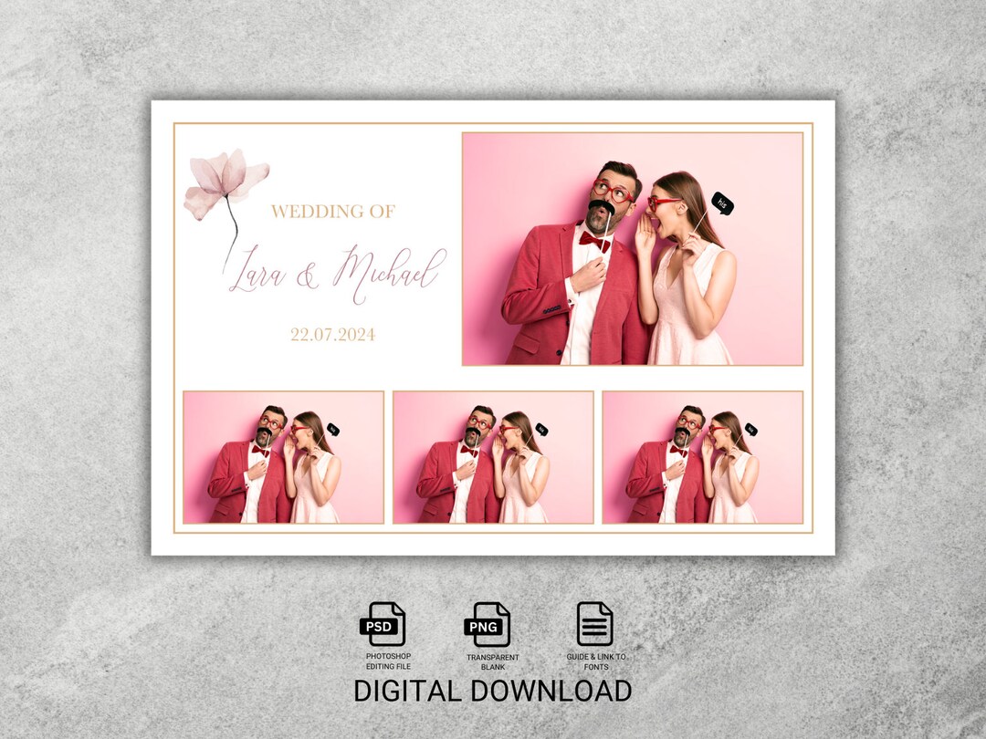 Photo Box Template, Photo Booth Template, Wedding, Birthday, Company ...