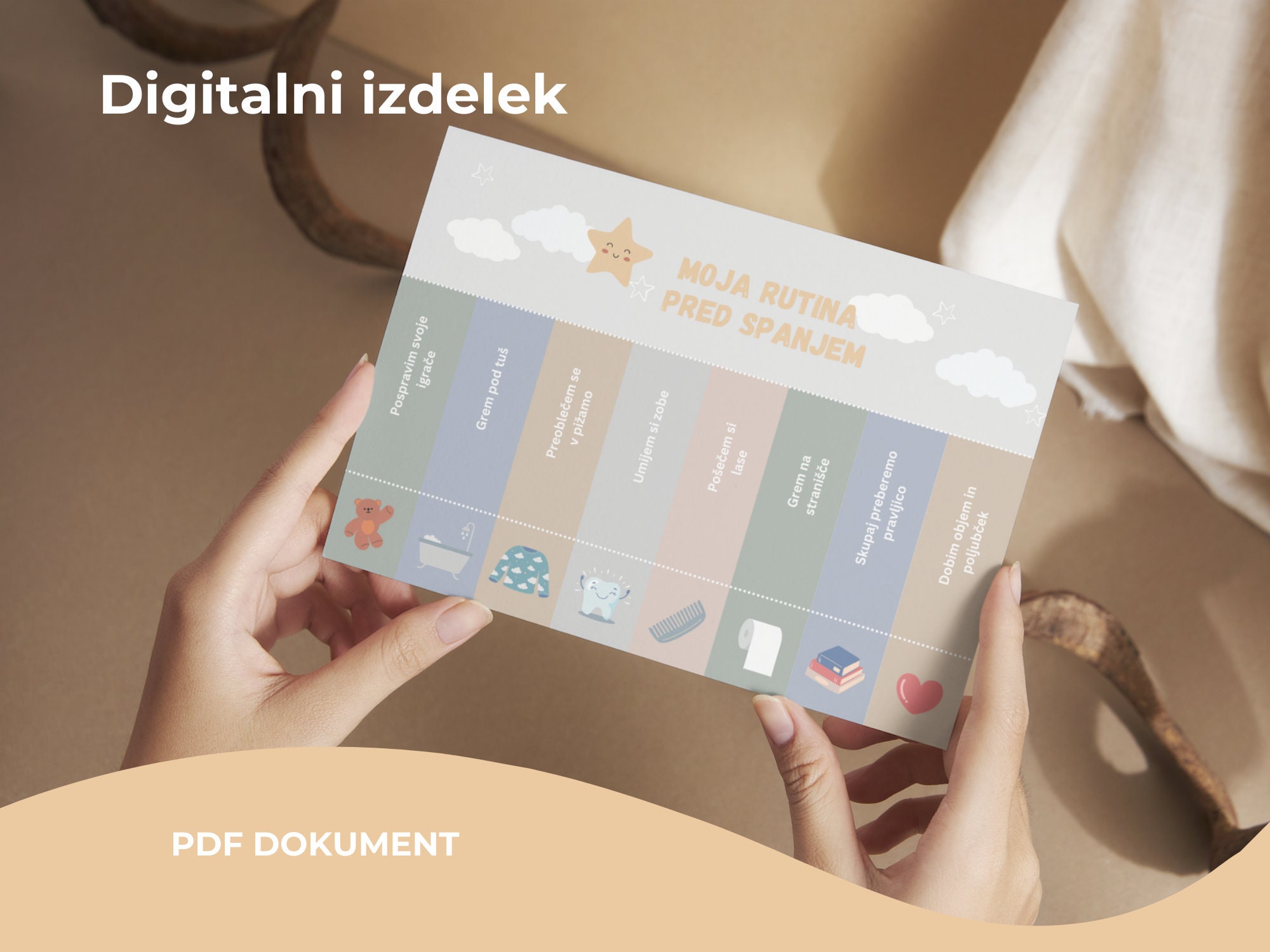 Bedtime Routine Chart Printable Folding Flip Chart Kids Etsy