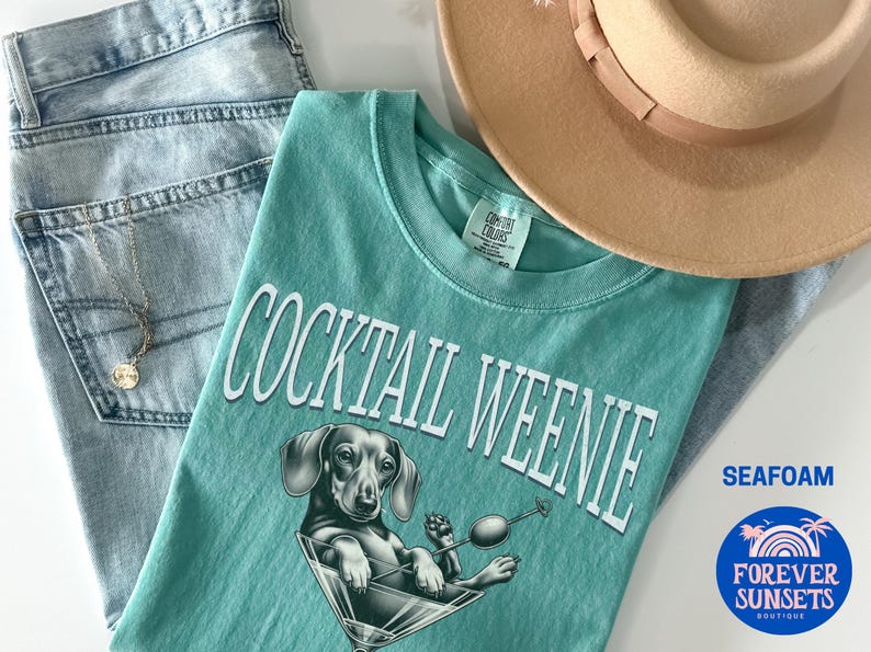 Cocktail Weenie Social Club Shirt, Funny Dachshund Martini Tee, Dog ...