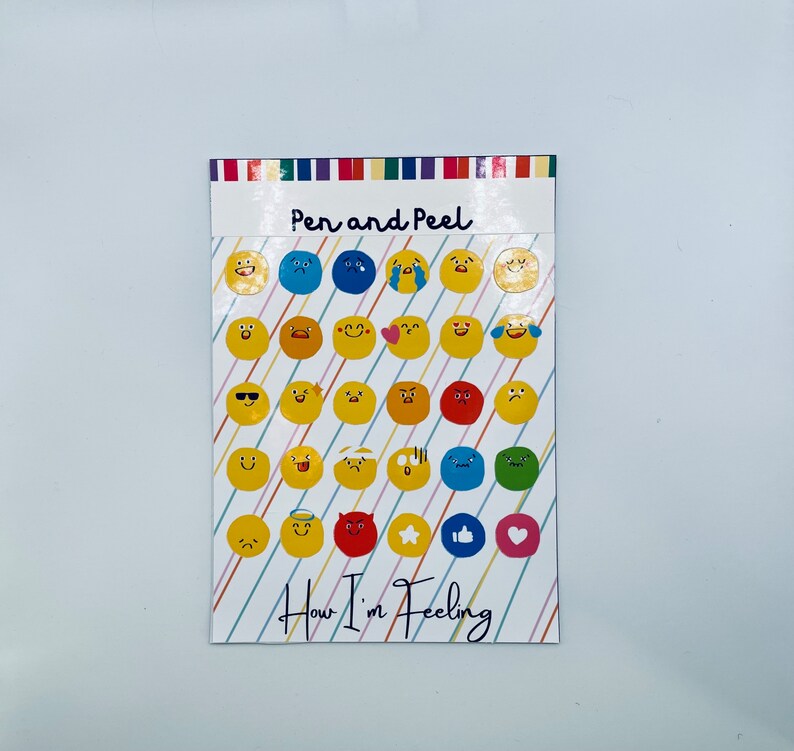 Feelings Emoji Stickers SEL Journal Stickers Social Emotional Learning ...