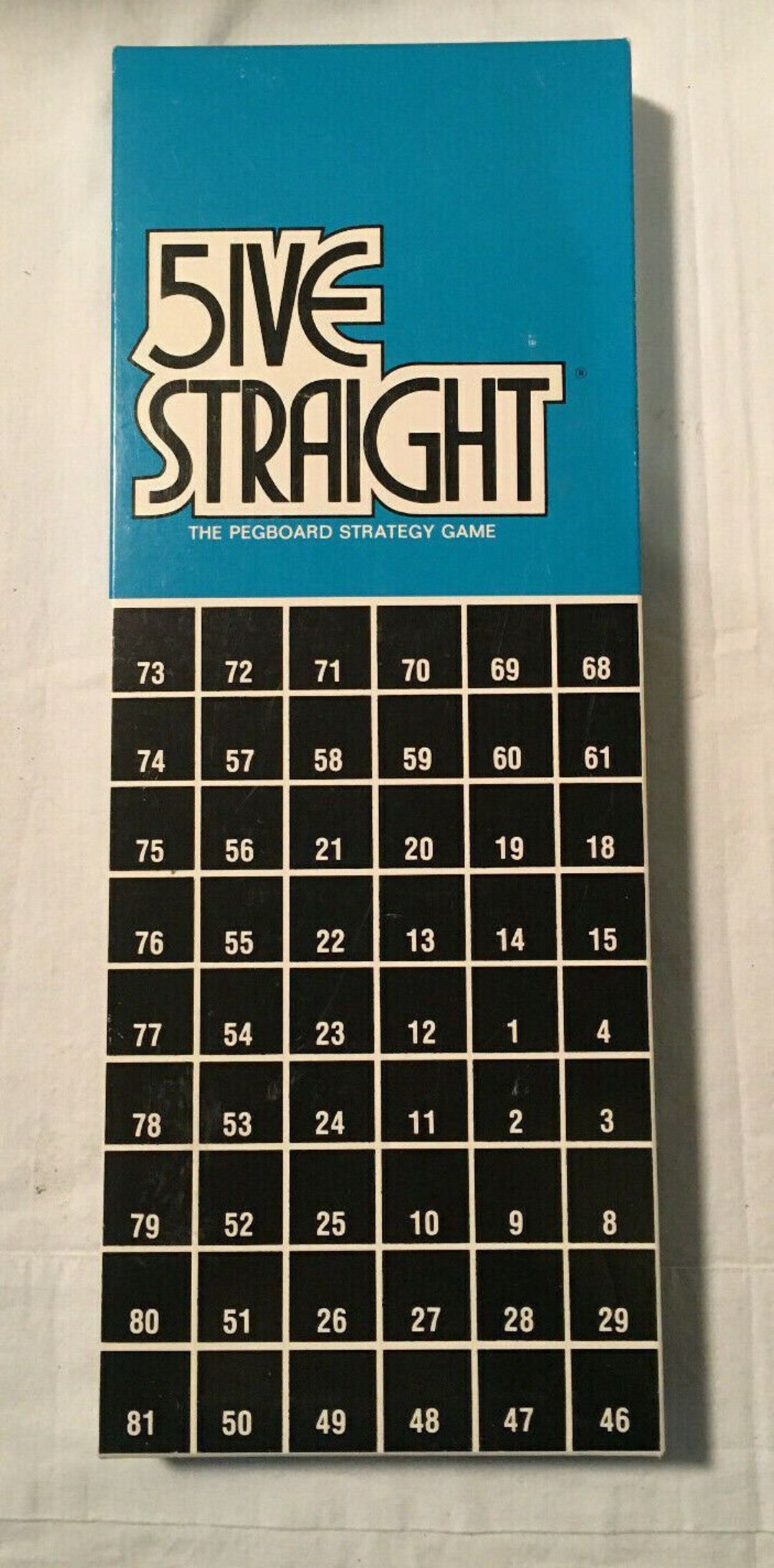 Five 5IVE STRAIGHT Pegboard Strategy Board Game 1968 Complete - Etsy