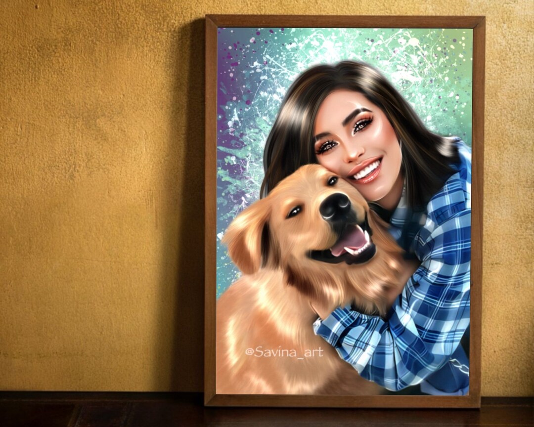 Custom Pet Portrait, Custom Dog Portrait, Digital Pet Portrait, Funny ...