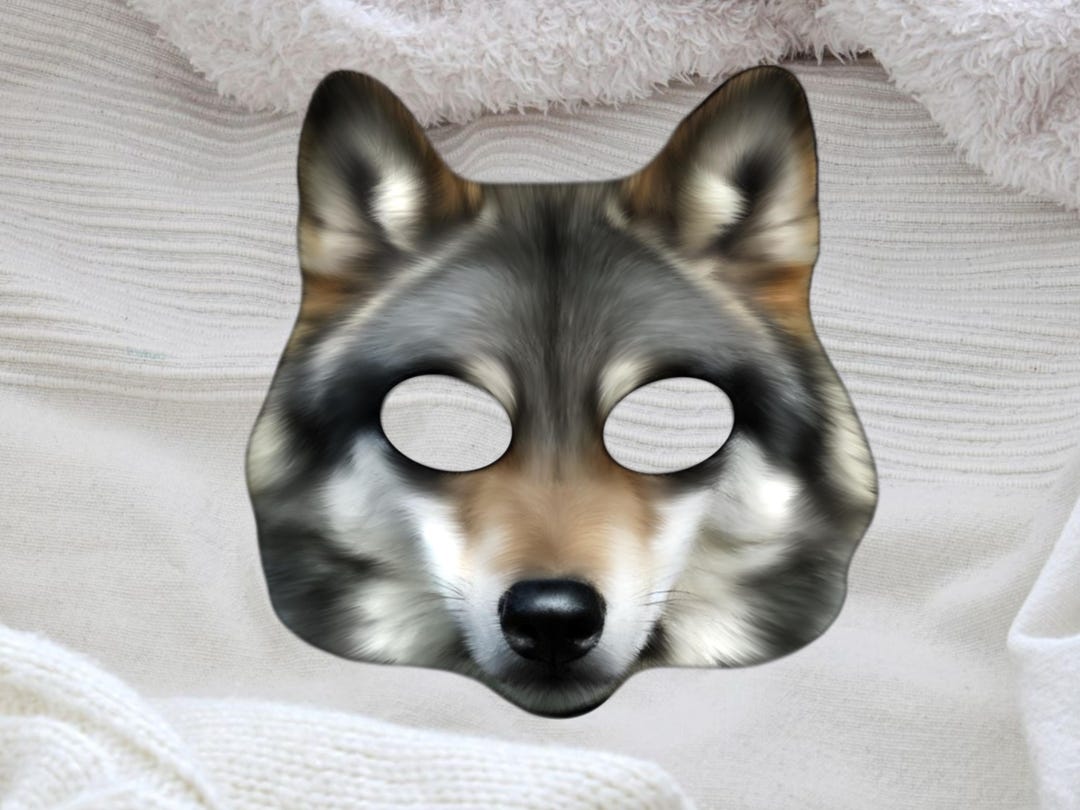 Wolf Printable Mask, Realistic Therian Mask , Therian Mask Commission ...
