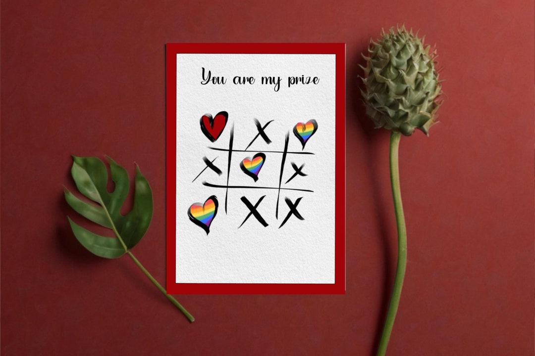 LGBT Postcard Digital Download, Pride Postcard, Lgbt Hearts Postcard ...