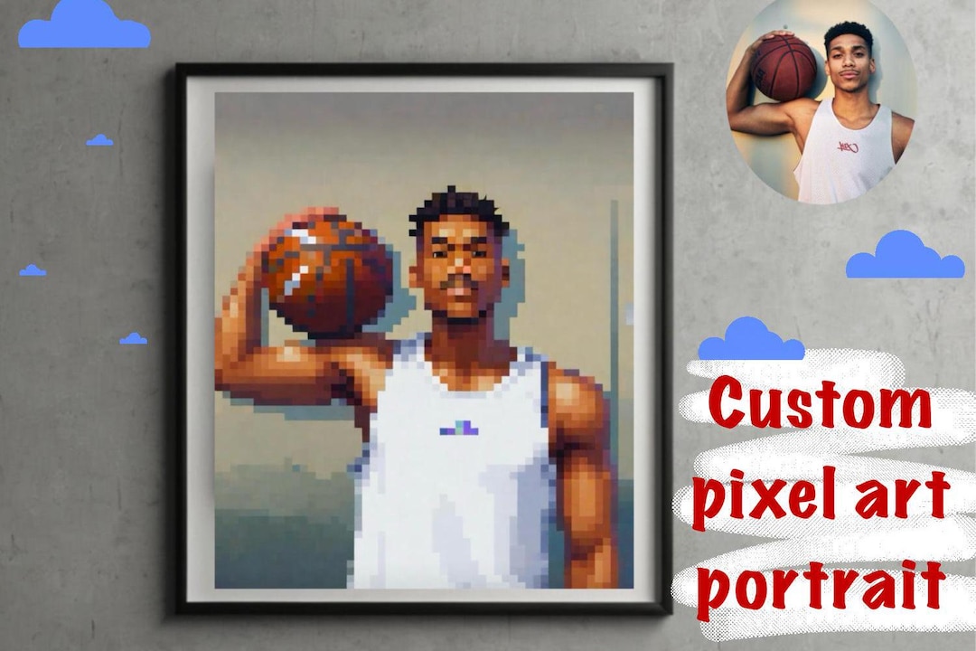 Custom Pixel Art Portrait, Personalized Pixel Art, Custom Gamer ...