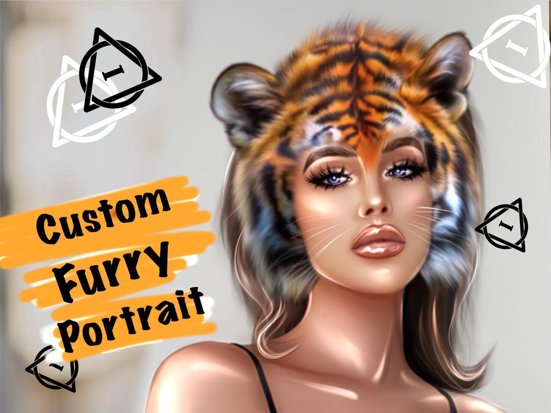 Custom Furry Portrait Tiger From Photo, Personalized Furry Art, Custom ...