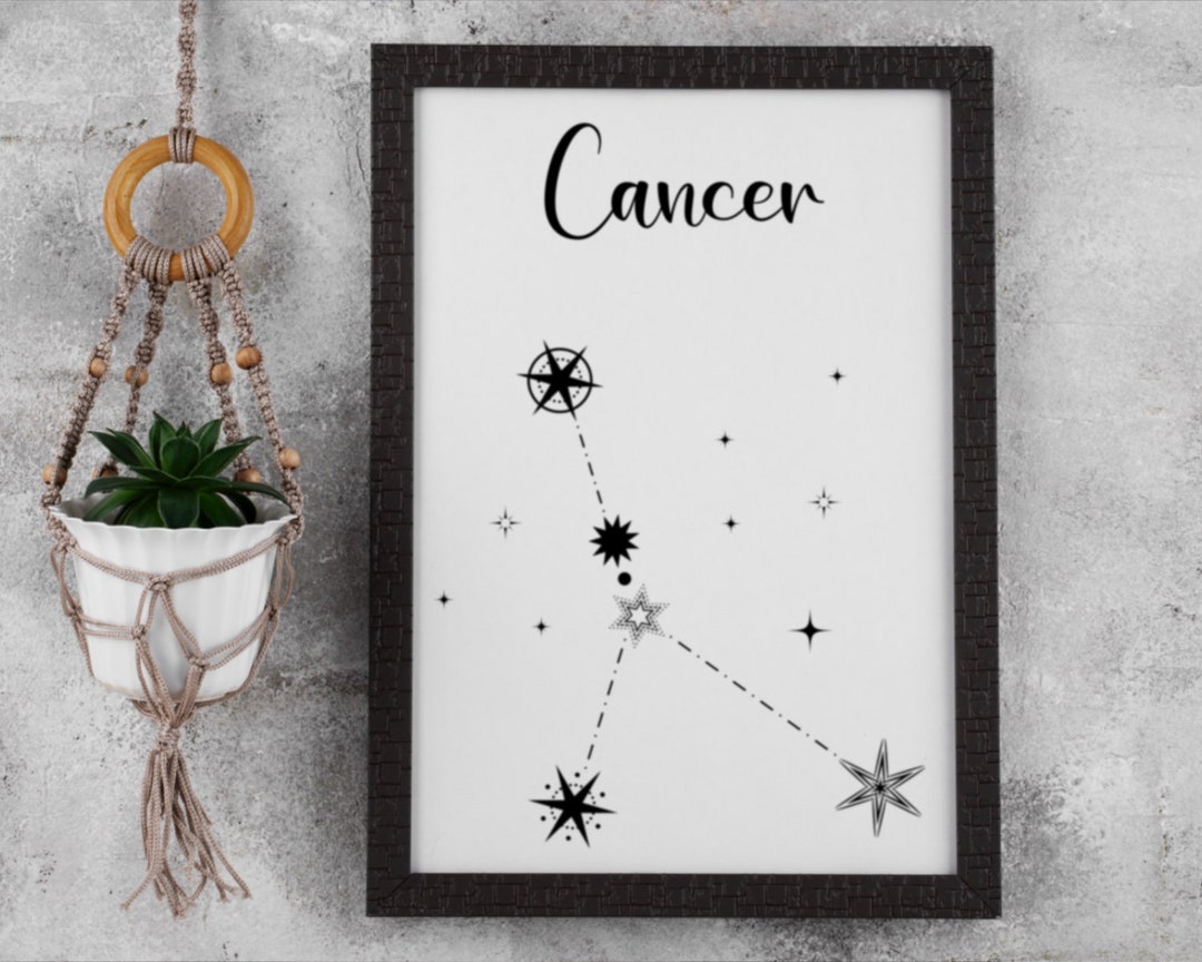 Cancer SVG, Cancer Print, Cancer Zodiac Printable, Cancer Zodiac Gift ...