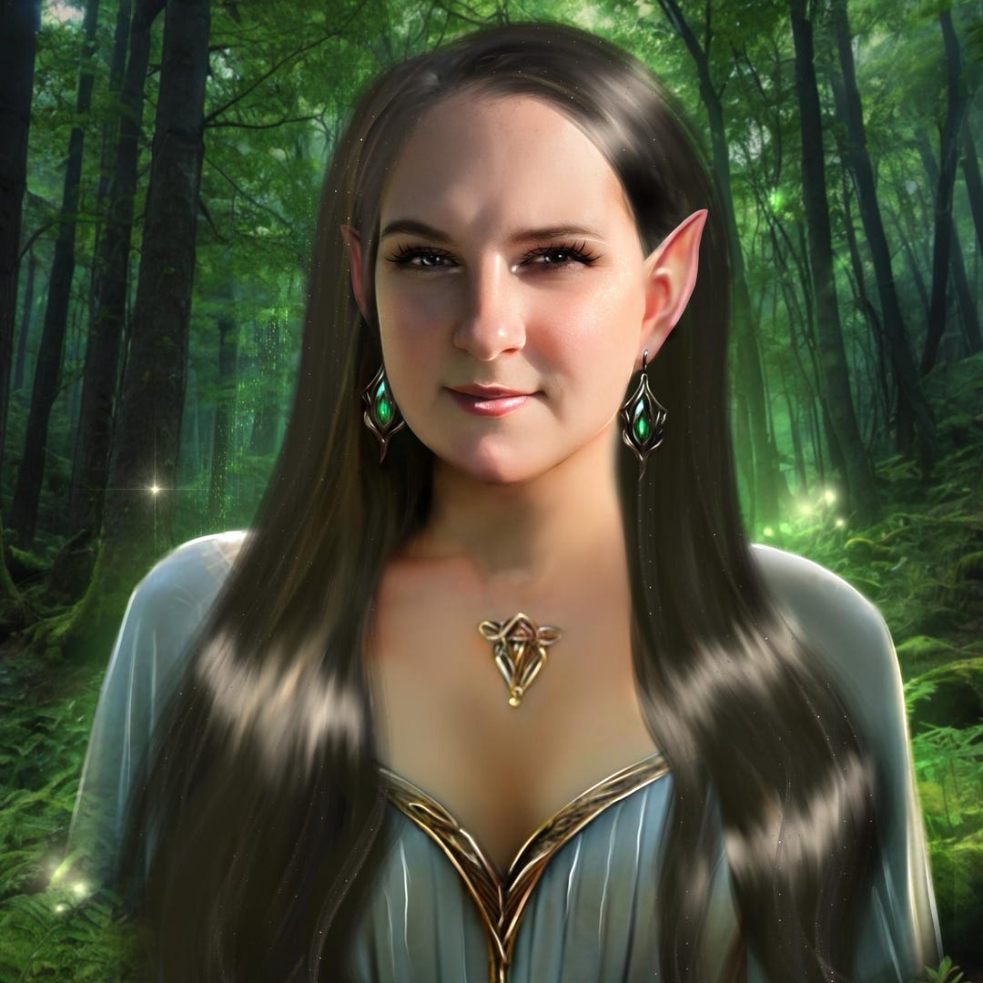 Custom Fantasy Portrait, Custom Elf Portrait, Royal Portrait ...