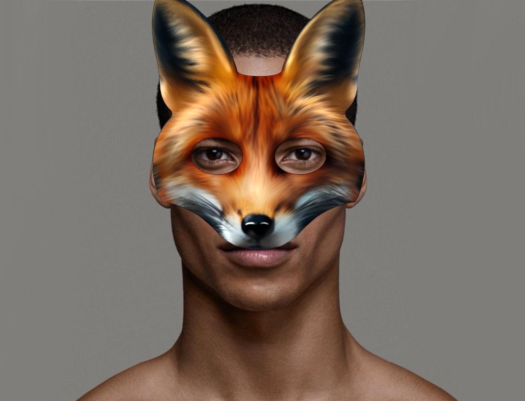 Fox Printable Mask, Realistic Therian Mask , Therian Mask Commission ...