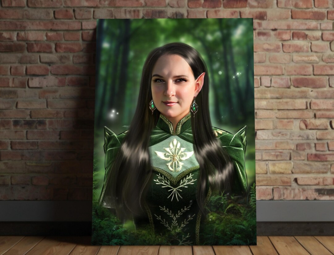 Custom Fantasy Portrait Elf Portrait Elven Ears Royal Portrait ...