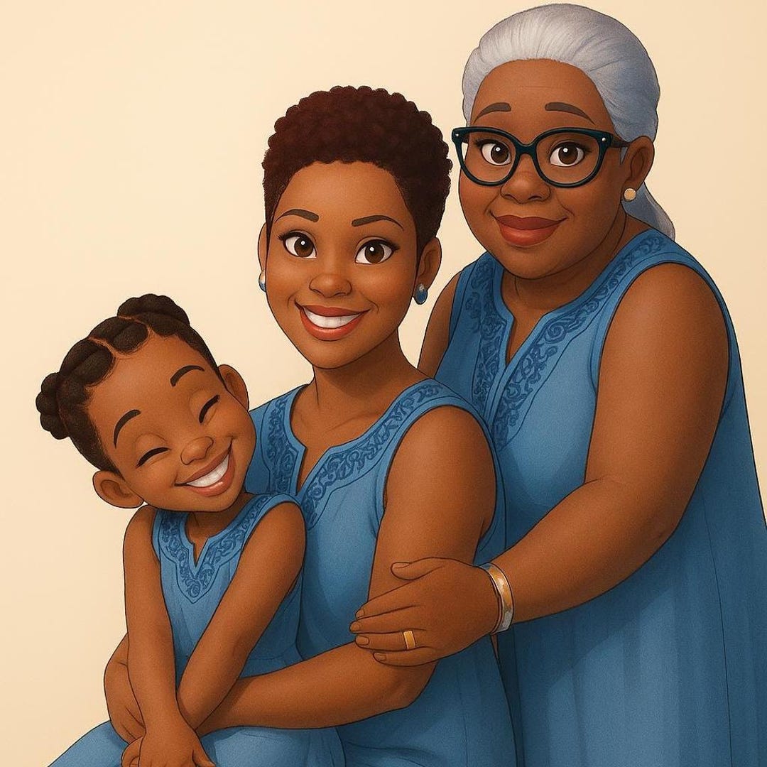 Custom Cartoon Family PORTRAIT From Photo Personalized Gift From Mom ...