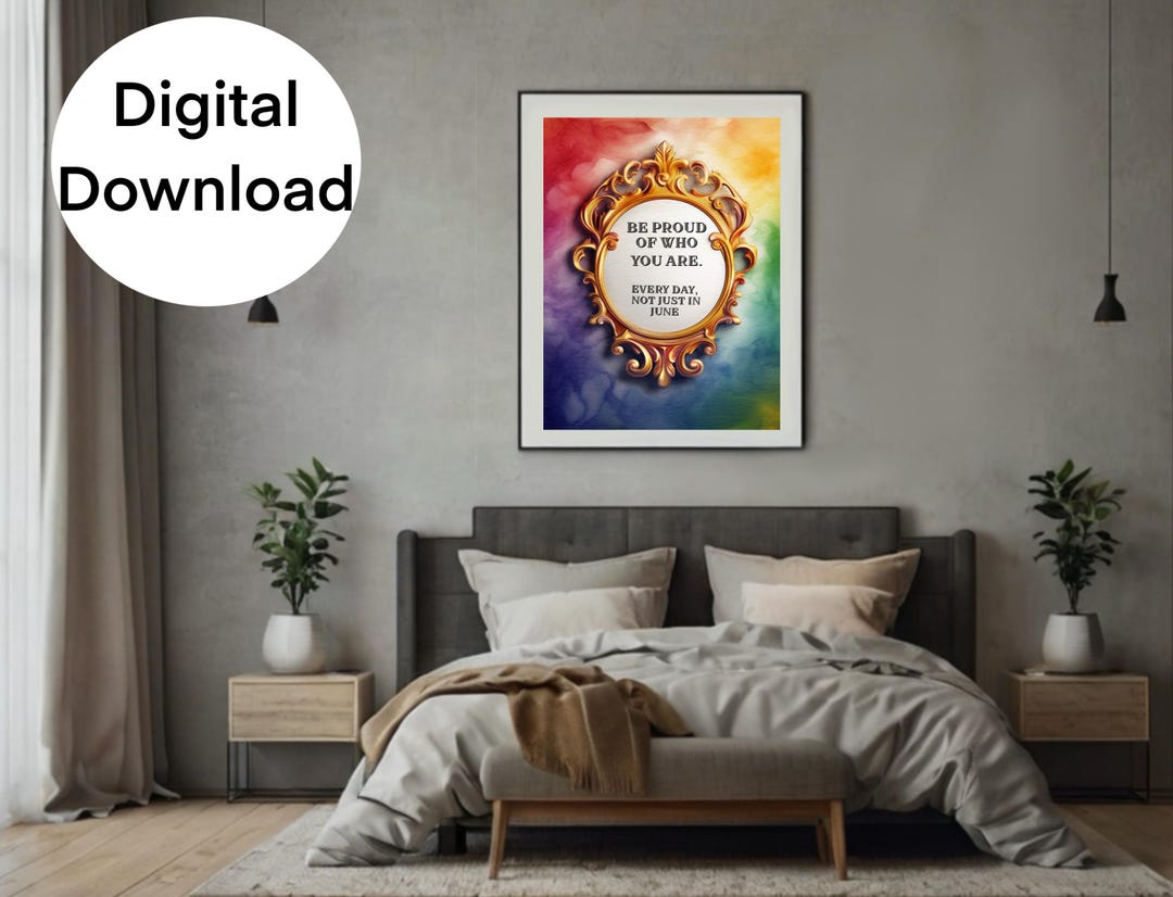 LGBT Motivational Poster Digital Download, LGBT Wall Decor,pride Art ...