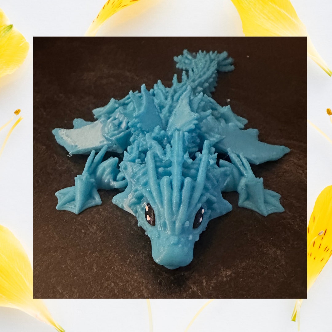 3D Printed Ocean Baby Dragon - Etsy