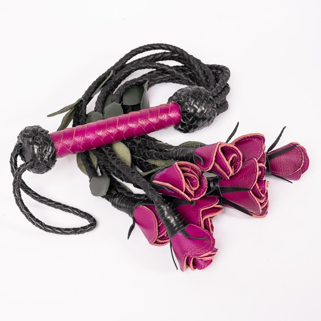 Hand Made Leather Rose Double Stitched and Lined Floggers - Etsy Australia