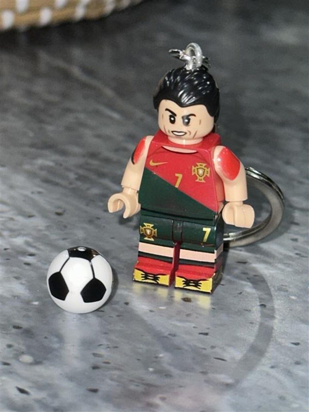 Ronaldo LEGO Keychain, Football Soccer Player Portugal - Etsy