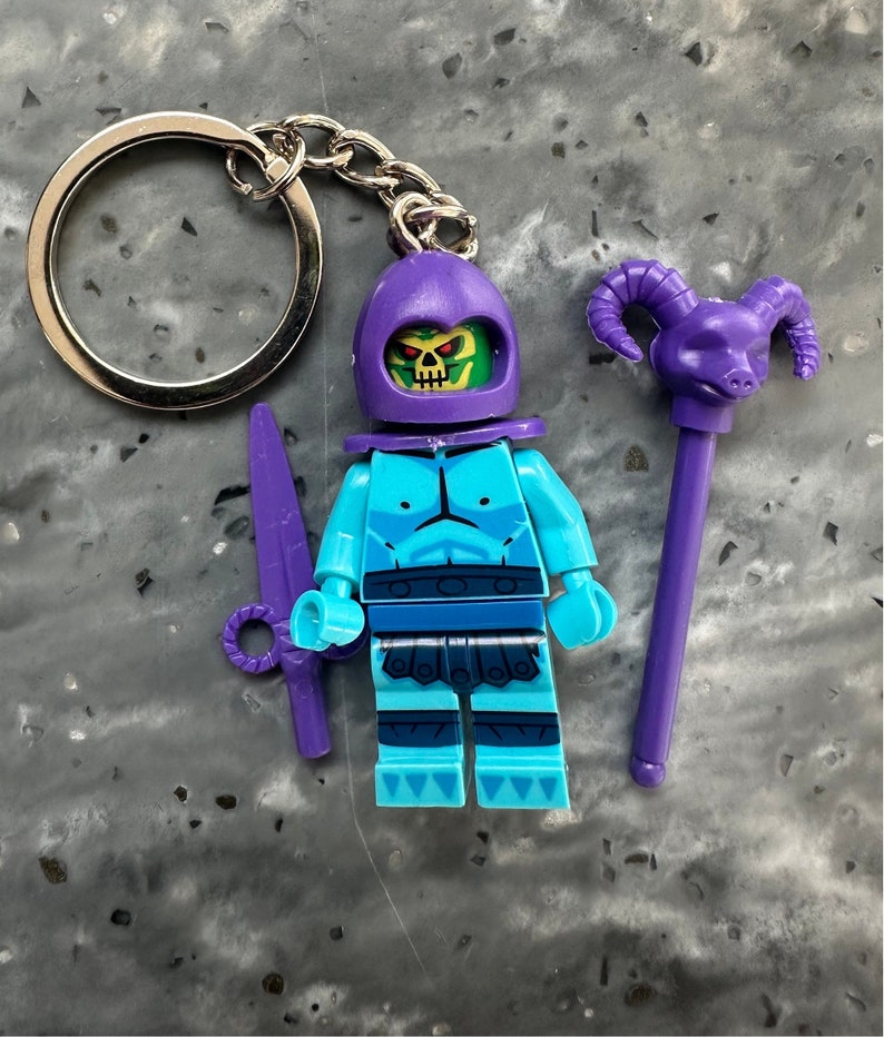 He-man & Skeletor LEGO Keychain for Comic Fans - Etsy