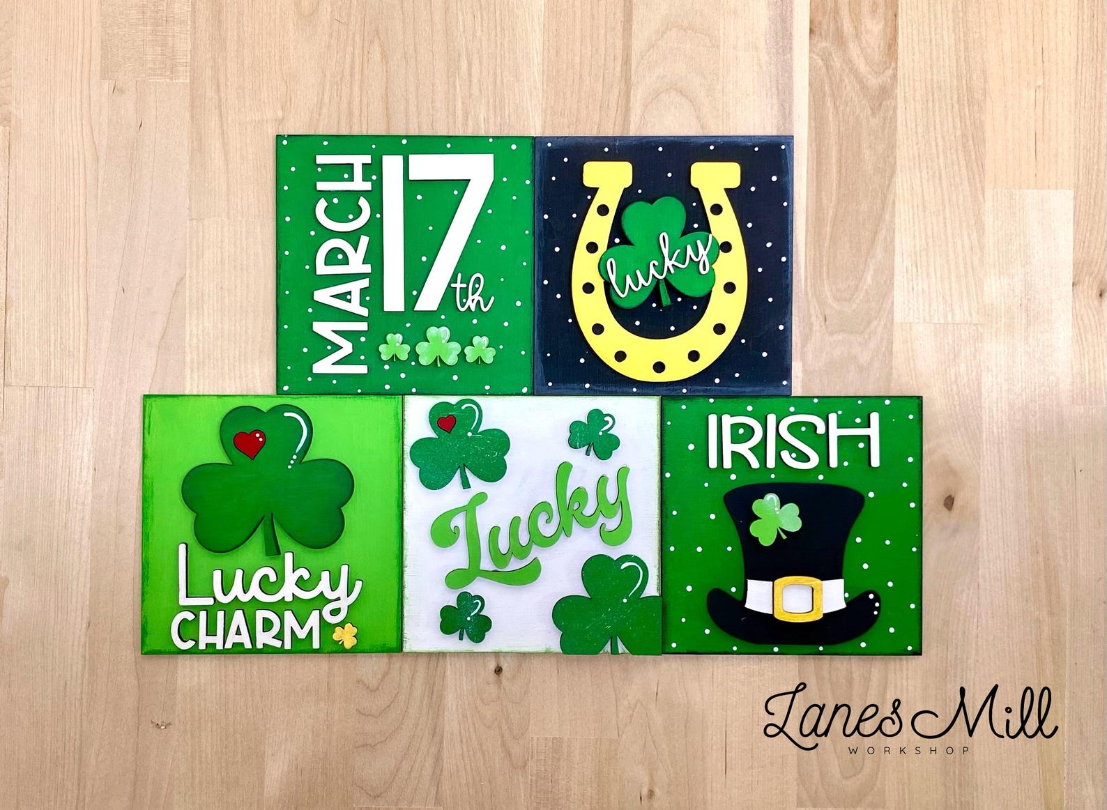 St. Patrick's Day Interchangeable Tiles 4.25x4.25"-home Decor ...