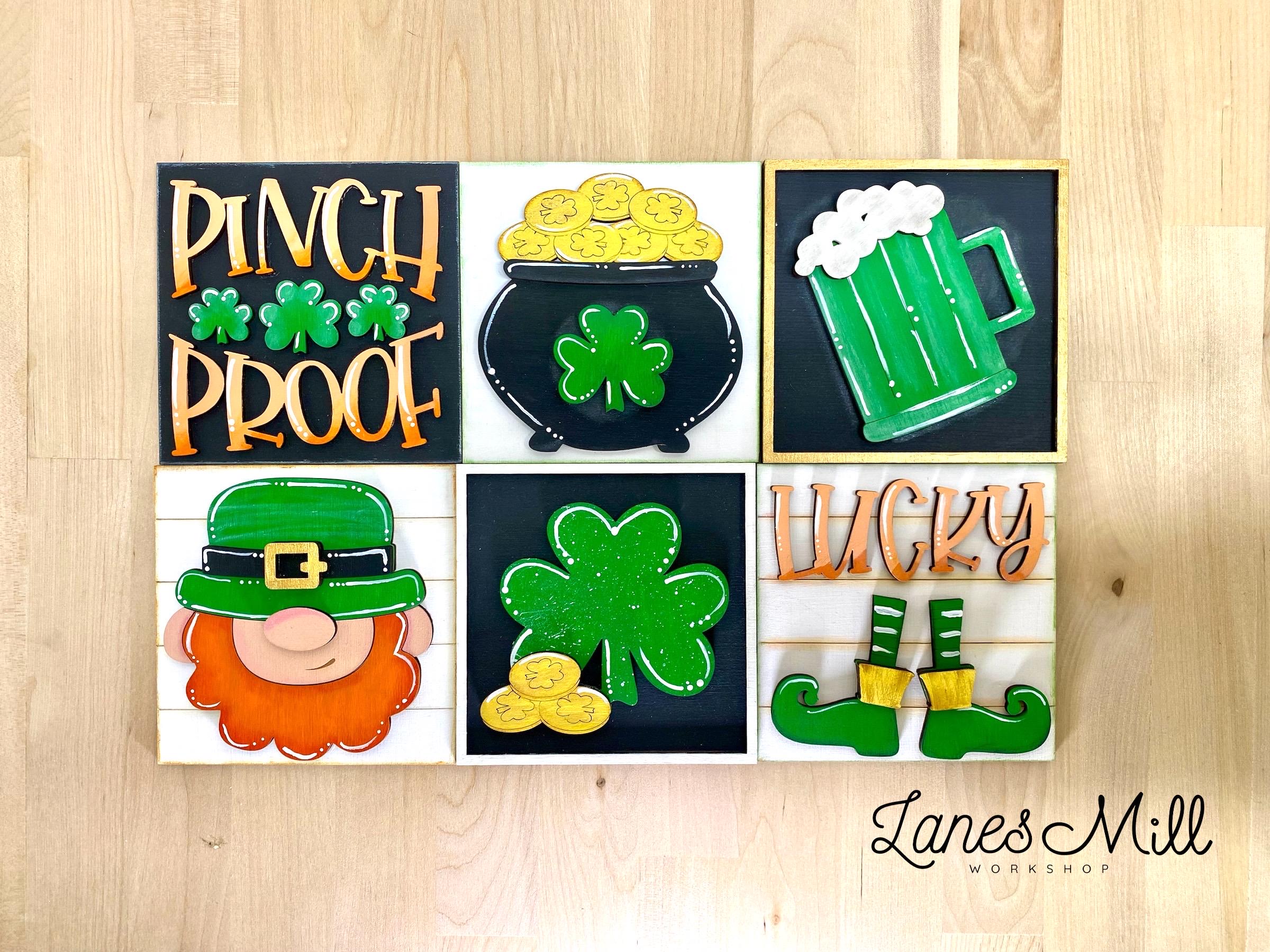 St. Patrick’s Day Interchangeable Tiles 4.25x4.25"- Irish Decor-home ...