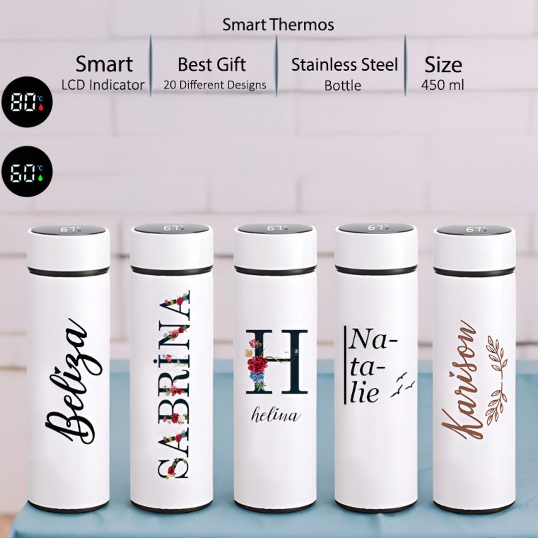 Custom Stainless Steel Smart Bottle With LED Temperature Display ...