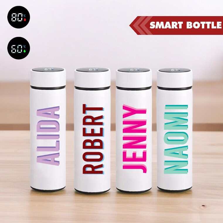 Personalized Shadow Name Tumbler Cup Customized Name Smart Thermos ...