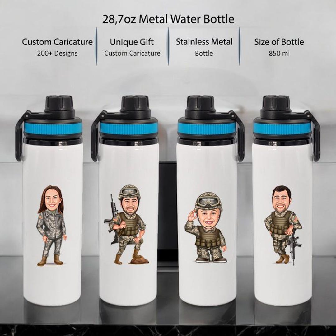 28oz Military Water Bottle With Lid, Winter Soldier Water Bottle for ...