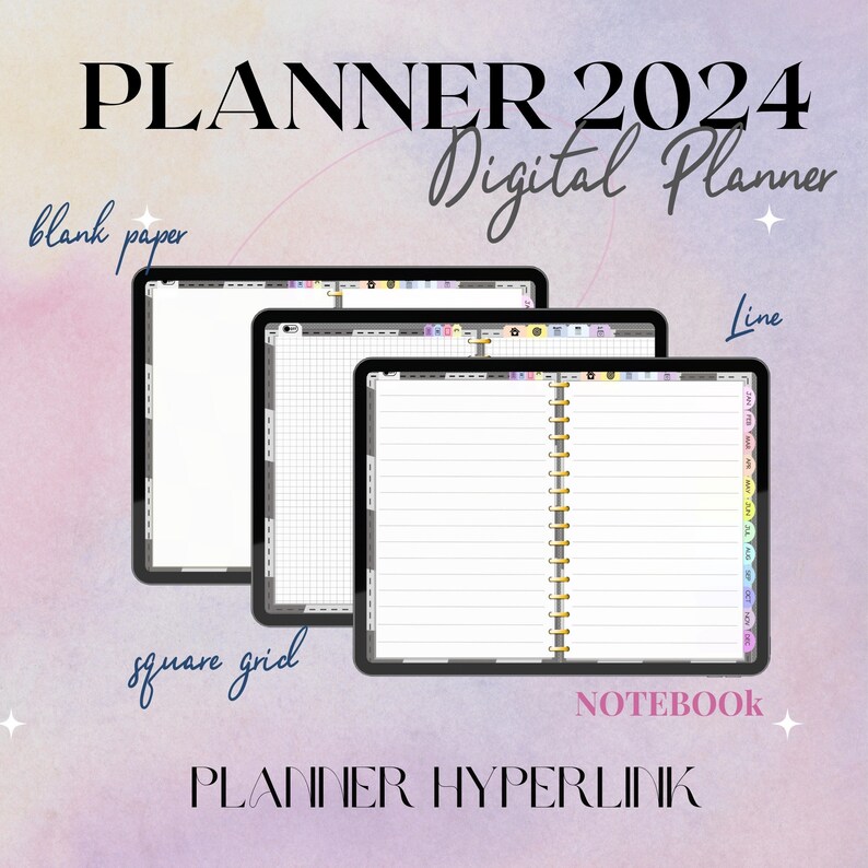 2024 Digital Planner, 2024 iPad Planner , Daily Digital Planner 2024 ...
