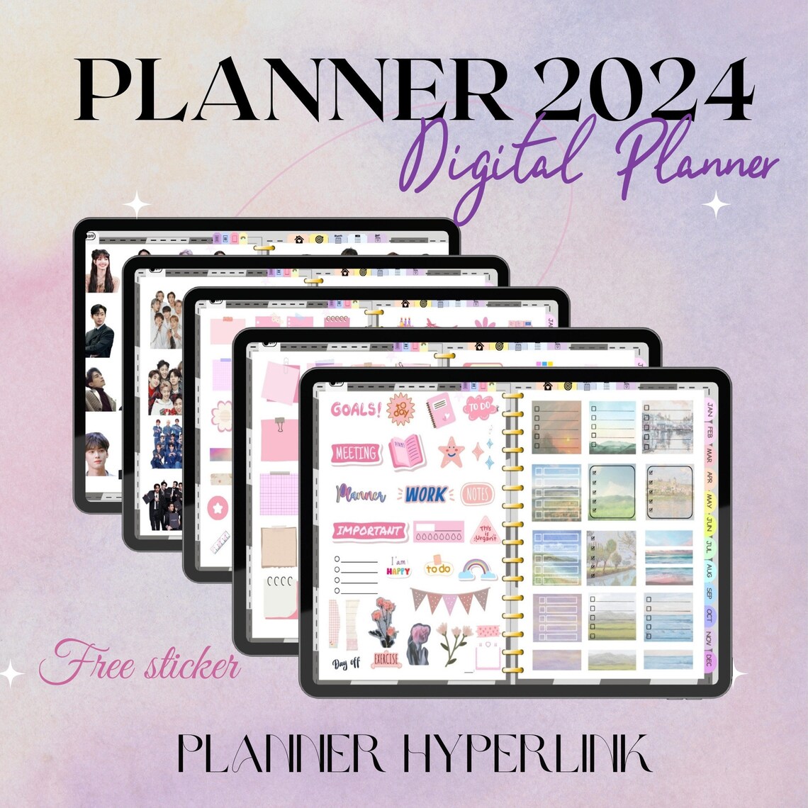 2024 Digital Planner, 2024 iPad Planner , Daily Digital Planner 2024 ...