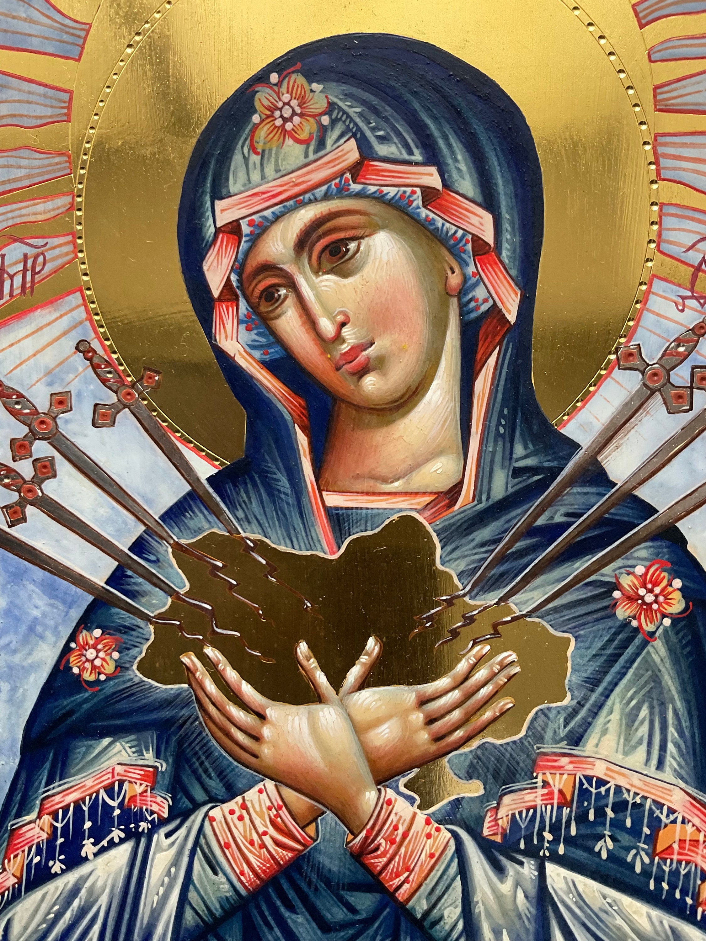 Virgin Mary of Mercy Over Ukraine.( Icon for Order) - Etsy