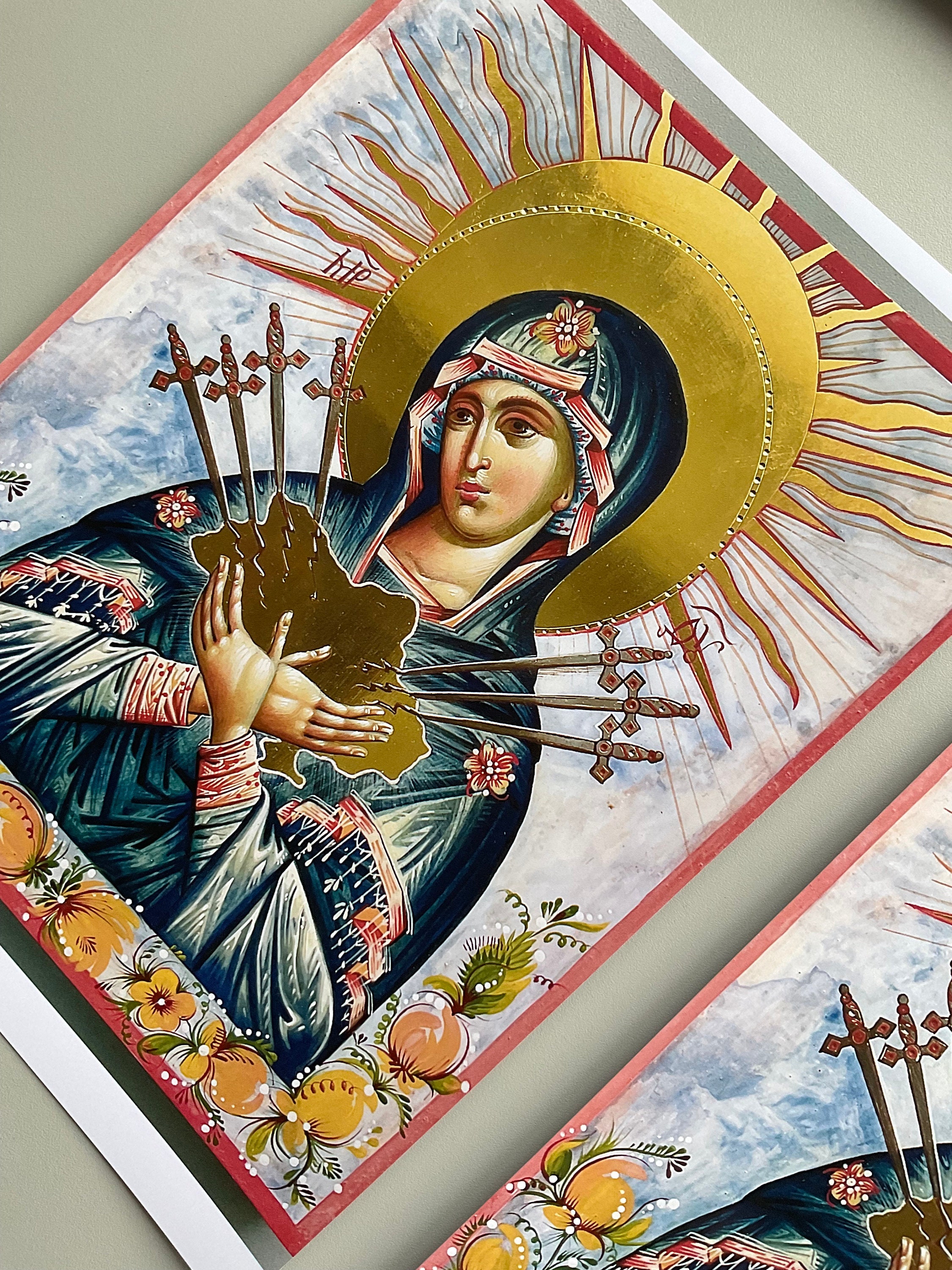 Virgin Mary of Mercy Over Ukraine.( Icon for Order) - Etsy