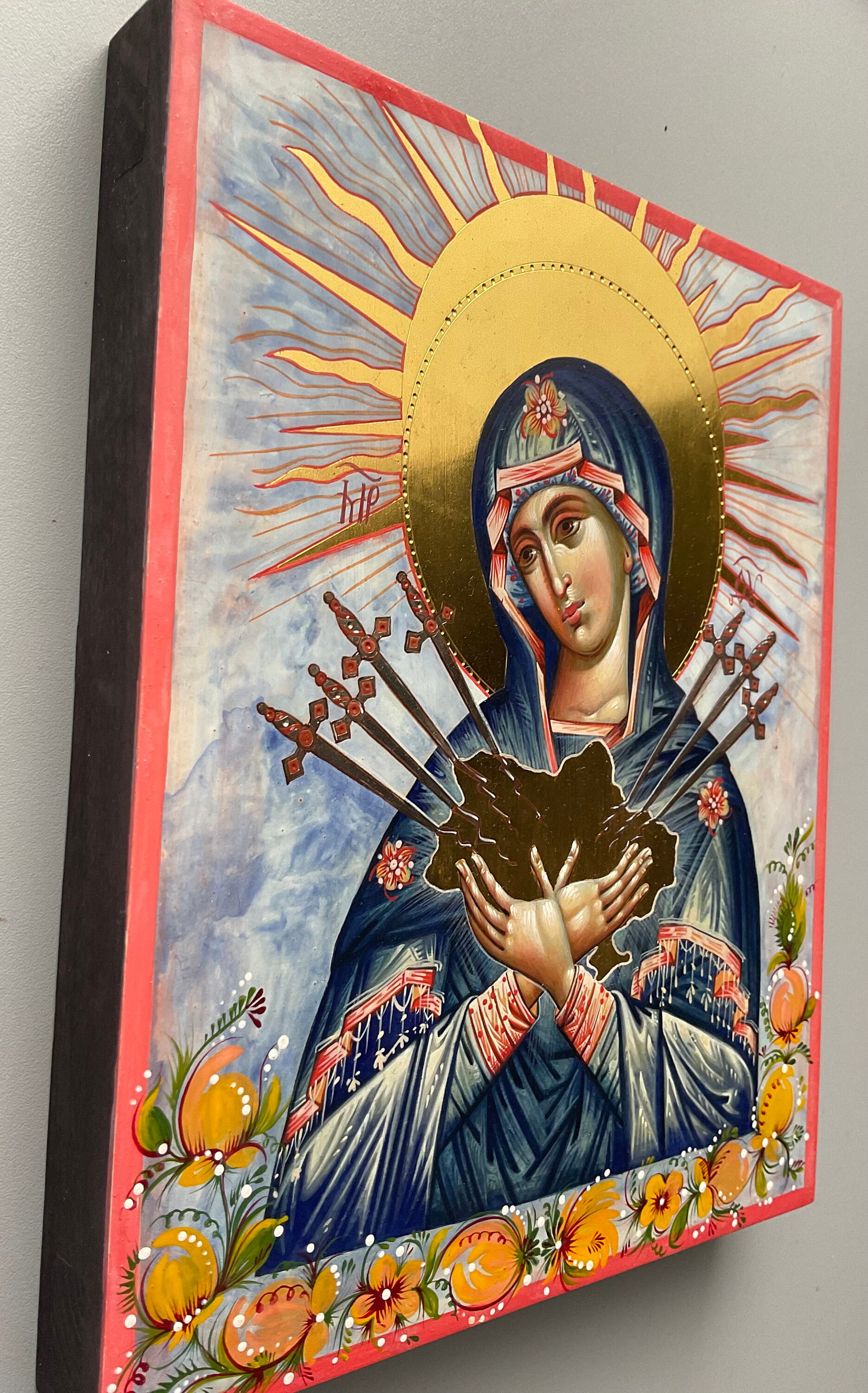Virgin Mary of Mercy Over Ukraine.( Icon for Order) - Etsy