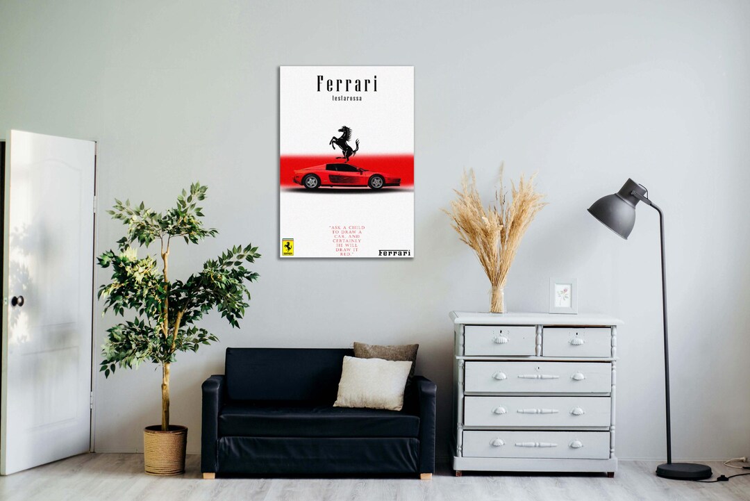 Ferrari Testarossa Poster Ferrari Poster Digital Download Hyper Car ...