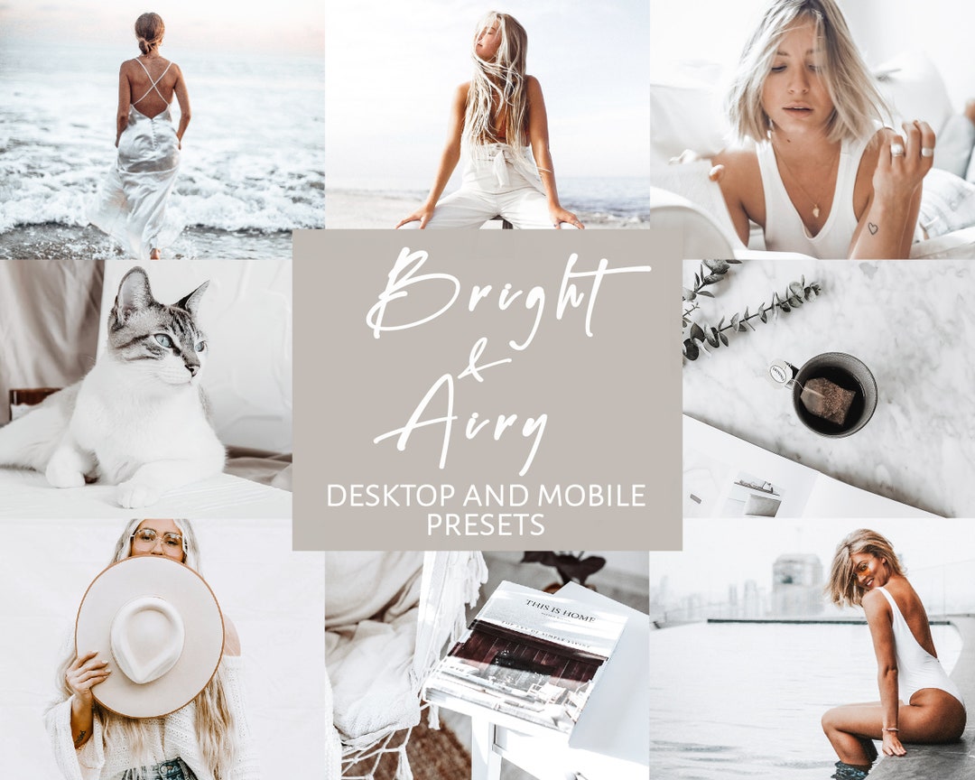 20 Bright and Airy Lightroom Desktop & Mobile Presets | Cool Presets ...