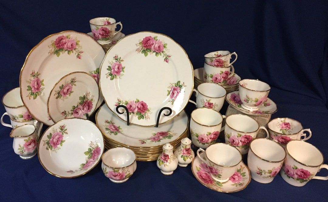 Royal Albert Fine Bone China American Beauty Dinnerware Setting - Etsy